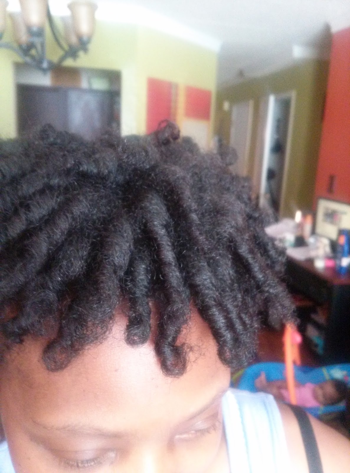 My first perm rod set on 4C hair